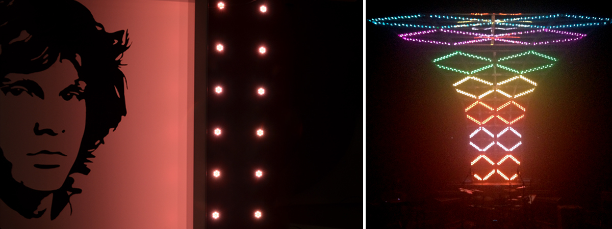 ShowLED Animation Hybrid: Bright LED curtain for outdoor use.