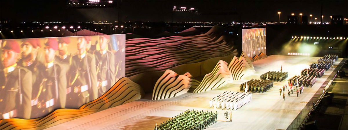 UAE National Day featuring outdoor projection screens
