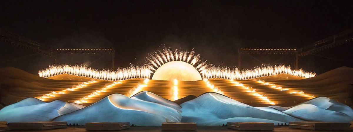 UAE National Day featuring outdoor projection screens