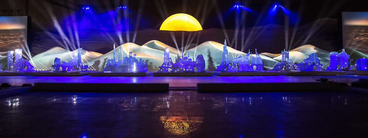 UAE National Day featuring outdoor projection screens