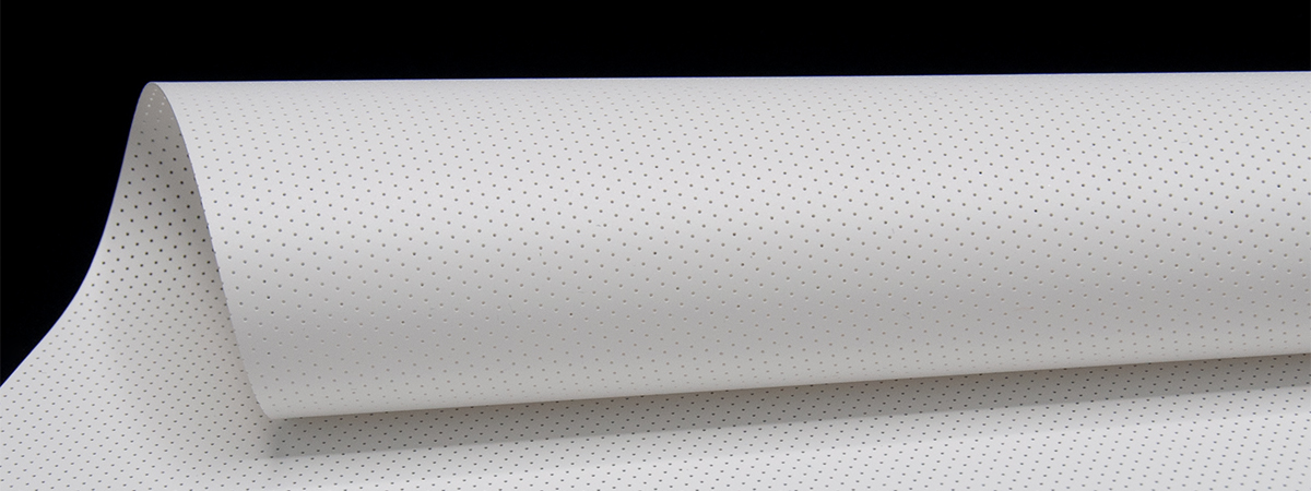 FP SuperMat Perforato: Perforated front projection screen.