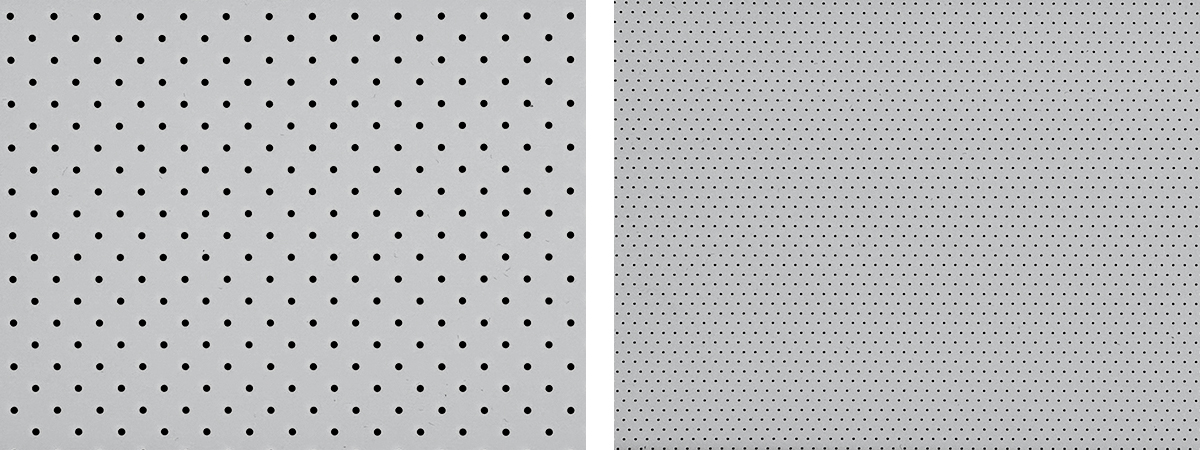 FP High Contrast Grey Perforato: Perforated front projection screen.