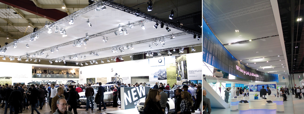 StretchTulle: elastic mesh for events or theatres