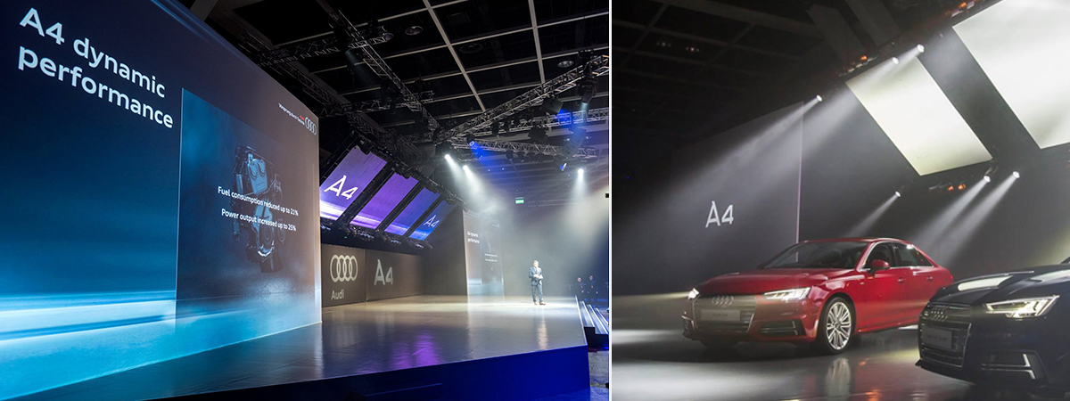 Audi 4A Launch Party: ft 120m2 AV DROP