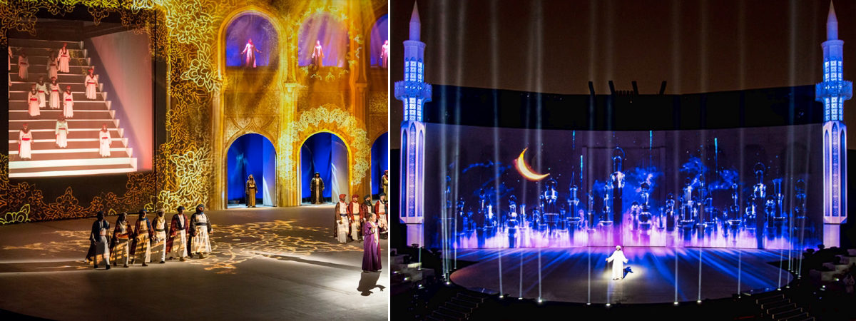 Clusters of Light: ShowTex filled the stage with fabrics & frames