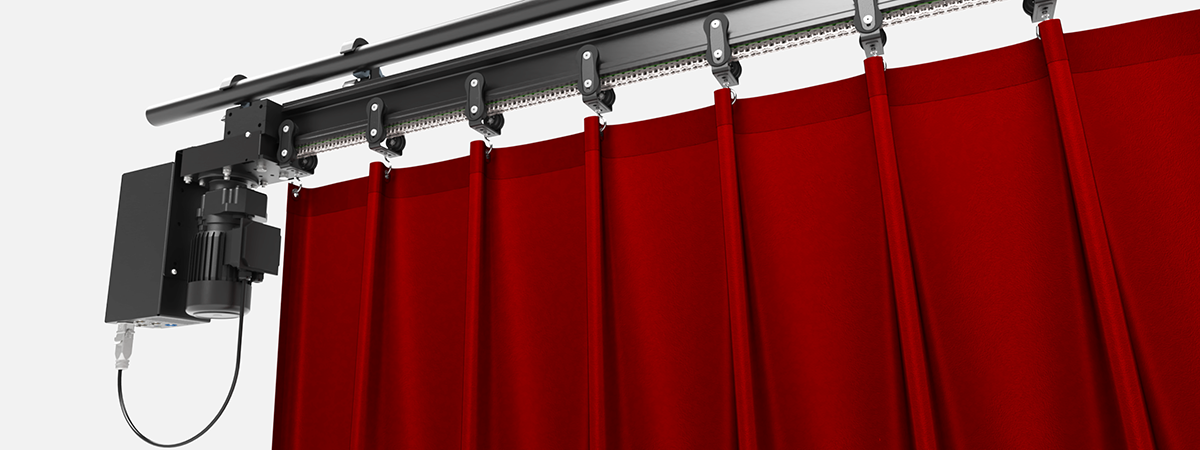 Horizontal Chaintrack: Curtain track with precision movement.