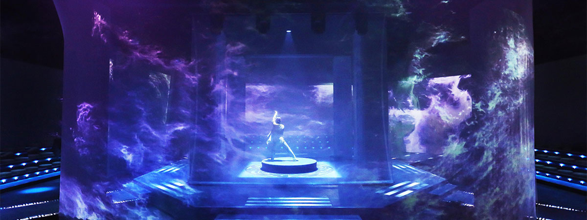 Invisible theatre scrim creates immersive mountain tale