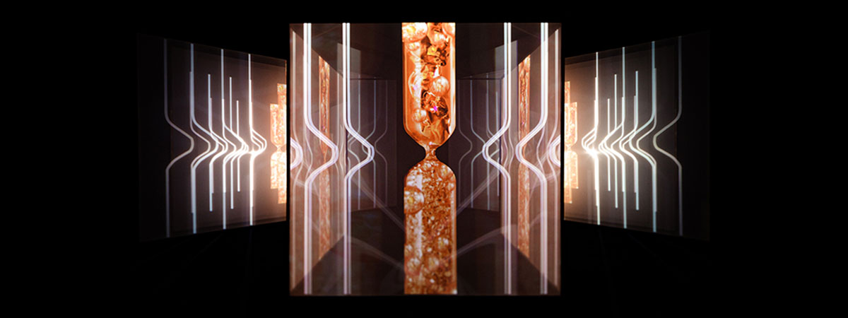 Lush silk and mesmerizing sheers define Lancôme beauty exhibition