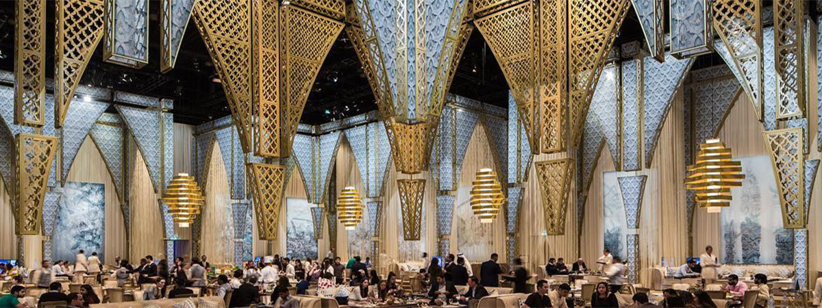 Printed fabrics decorate Al Majlis