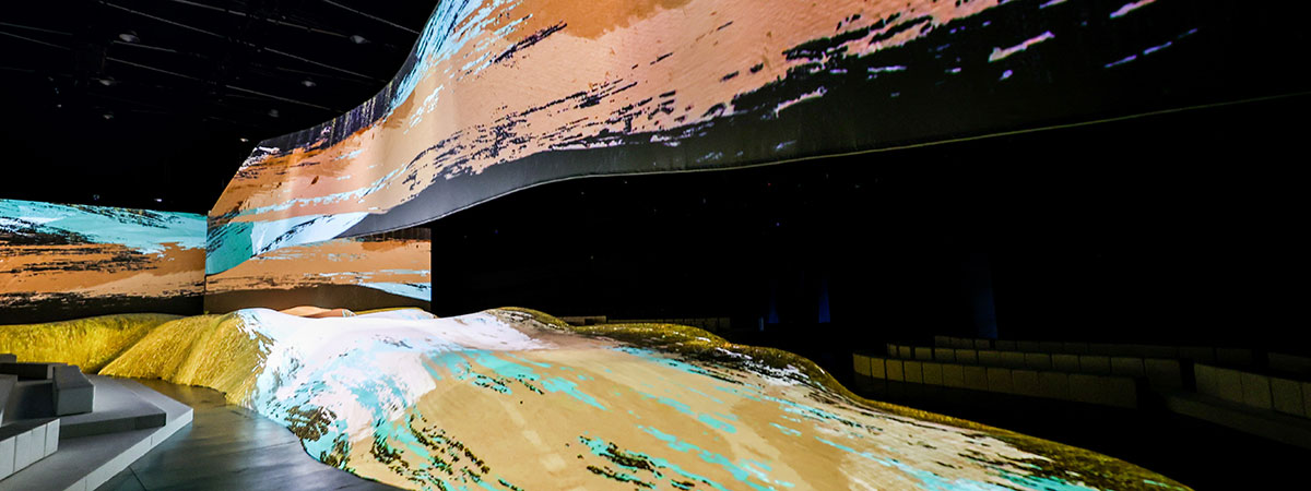 Projection fabrics for the DAZZLE Fashion Show