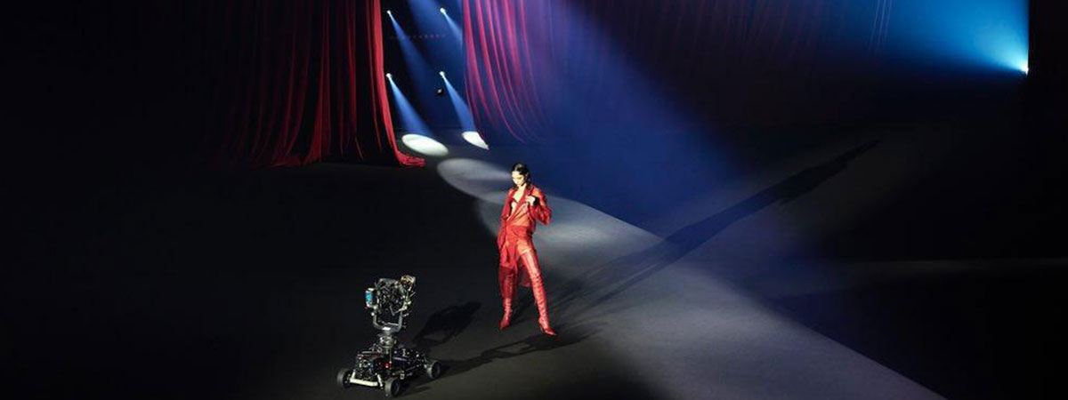 Rental fabrics and reveal systems dress up runway at fashion show