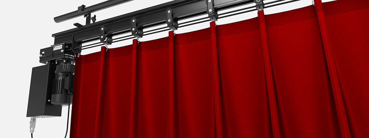 Rope Drive Standard: motorised track control with adjustable speed