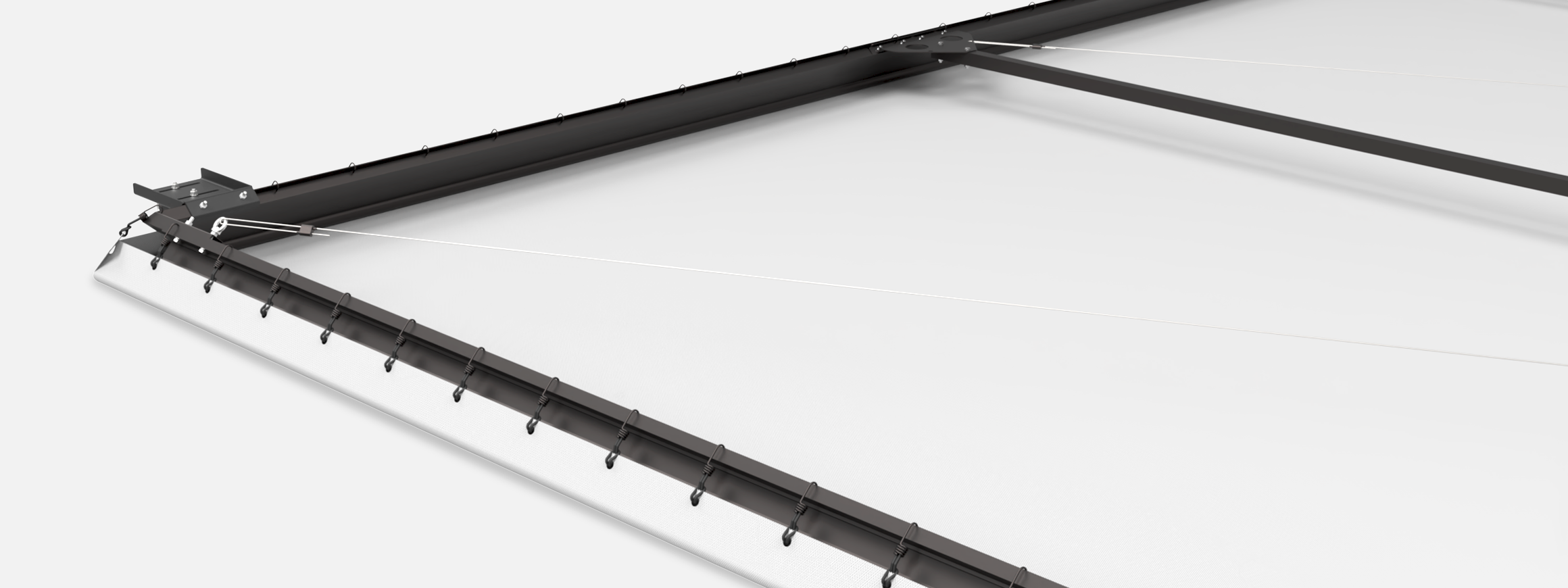 ScreenFrame: Large front or rear projection fabric on a frame.