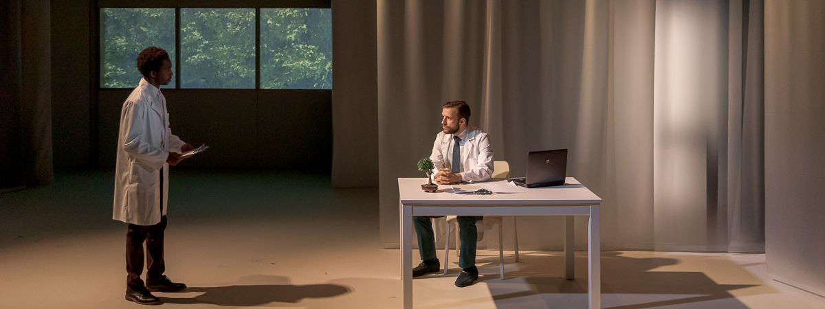 Fabric projection surfaces set the tone in this theatre performance